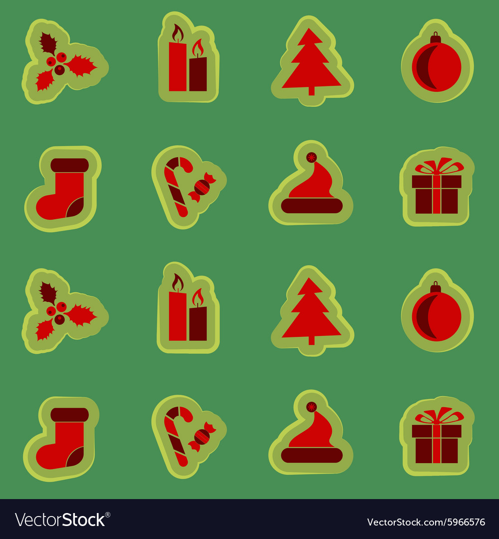 Seamless background with christmas elements Vector Image