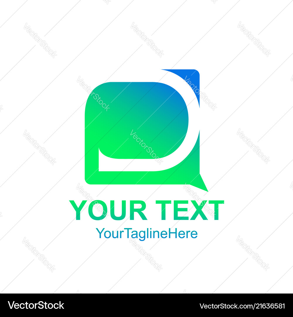 Abstract square swoosh logo concept colorful Vector Image