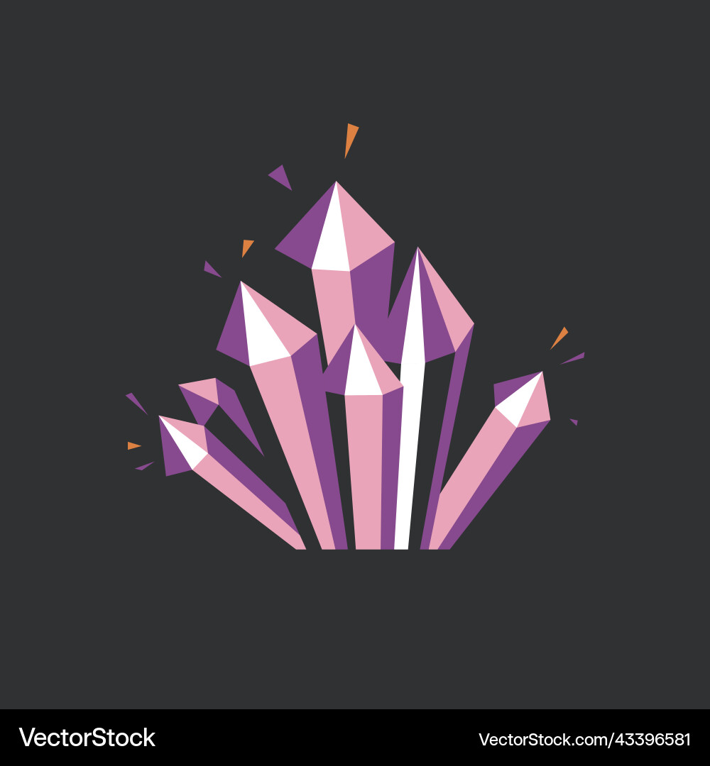 Amethyst gemstone precious stone or jewelries Vector Image
