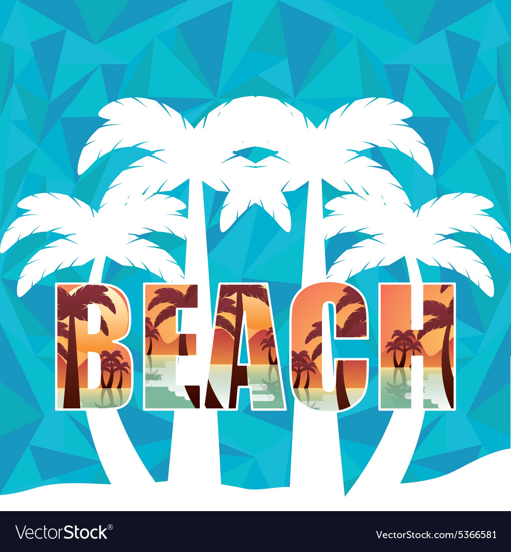 Beach landscape Royalty Free Vector Image - VectorStock