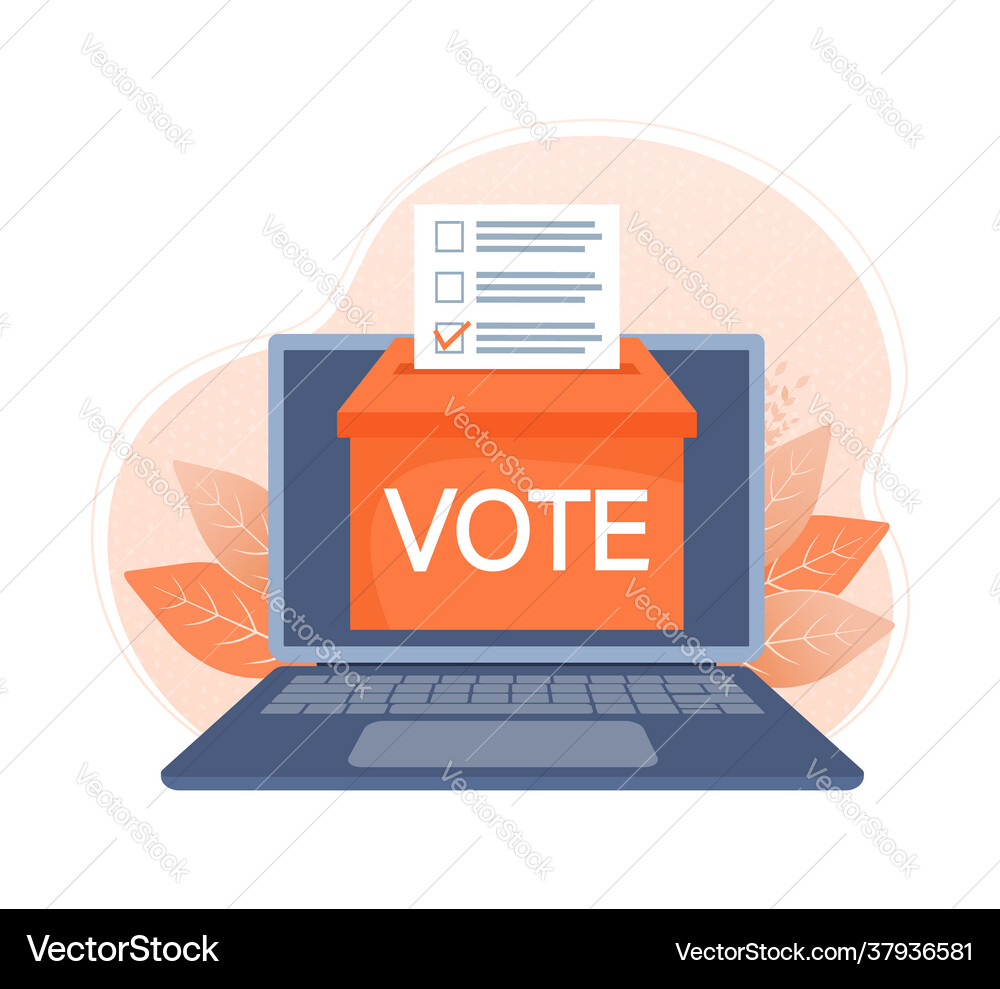 Cartoon icon character flat vote people Royalty Free Vector