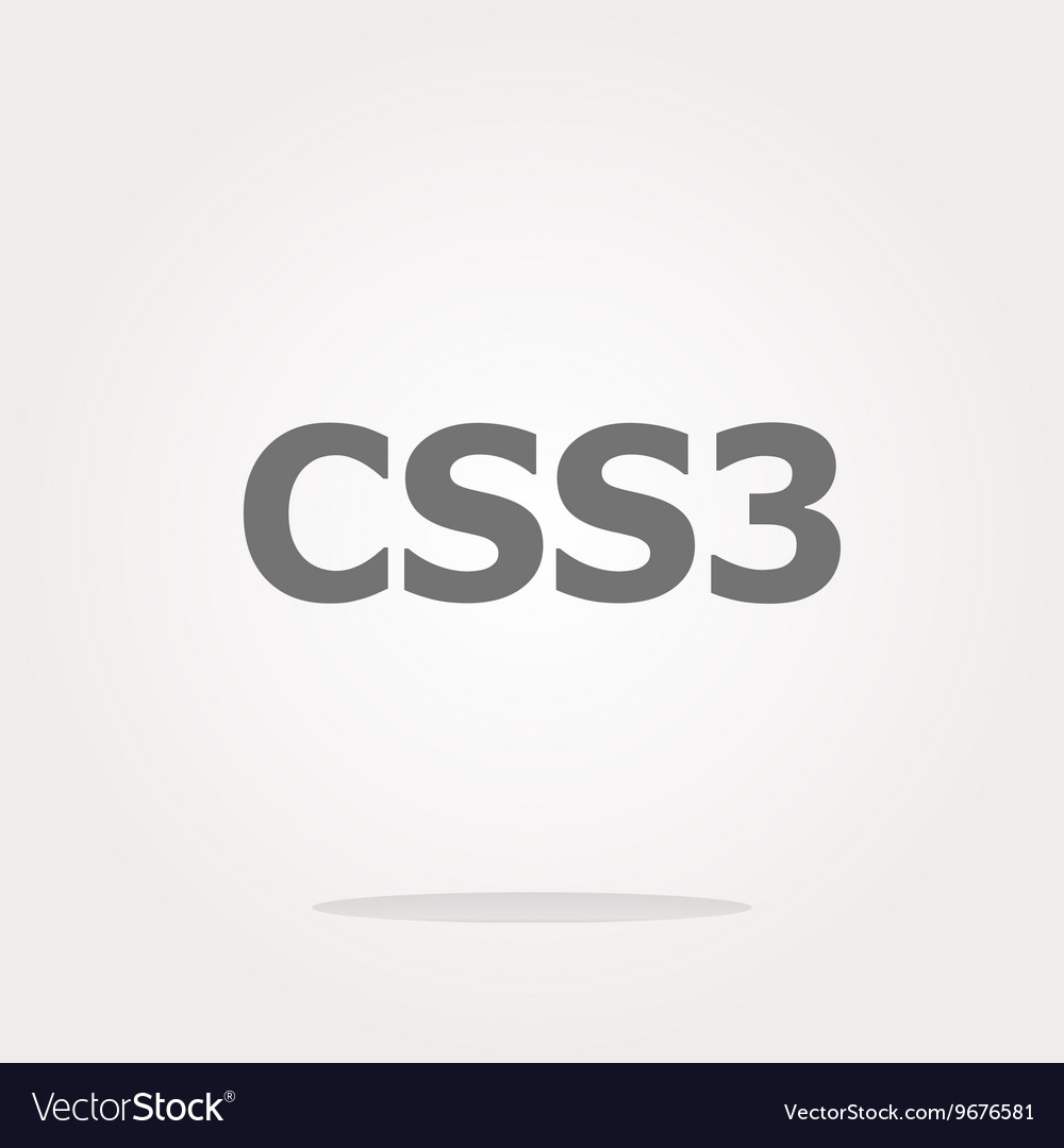 Css style web icon isolated on white web icon Vector Image