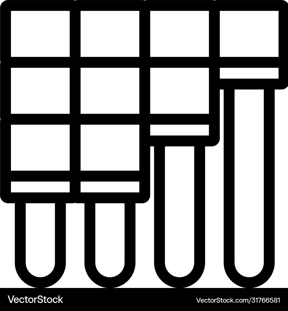 Heat flooring under tile icon outline Royalty Free Vector