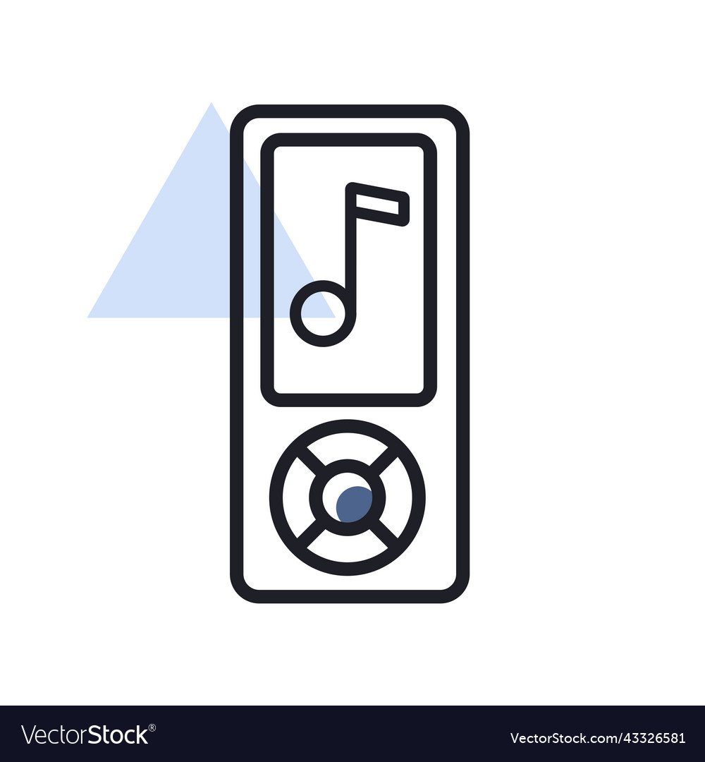 Mp3 player flat icon Royalty Free Vector Image
