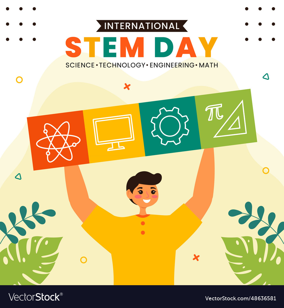 Stem science technology engineering mathematics Vector Image