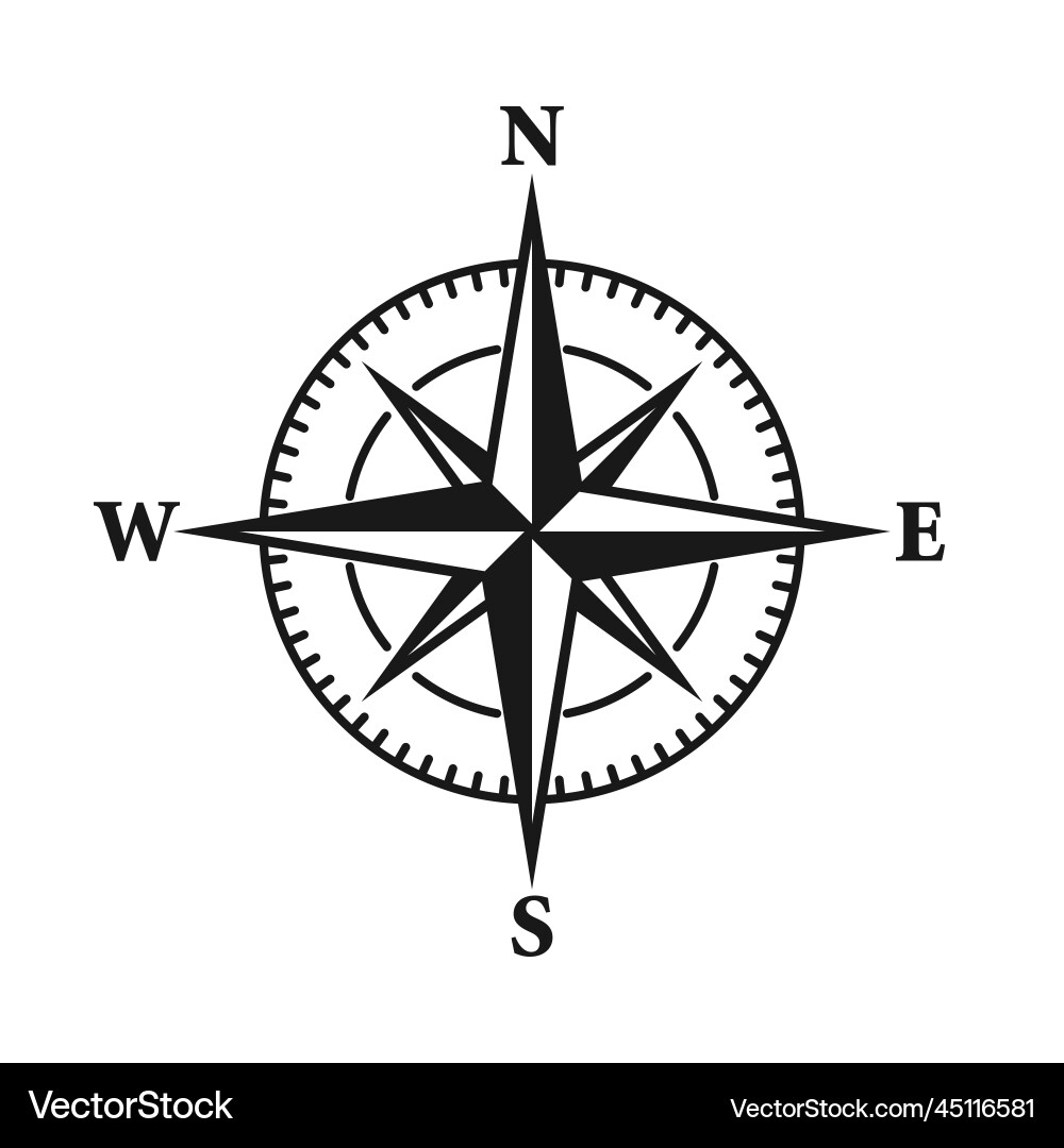 Vintage marine wind rose nautical chart Royalty Free Vector
