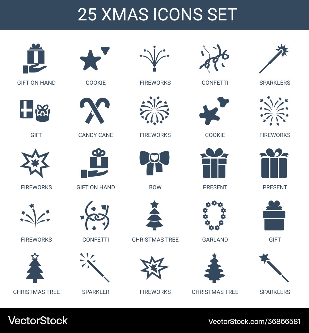 Xmas icons Royalty Free Vector Image - VectorStock