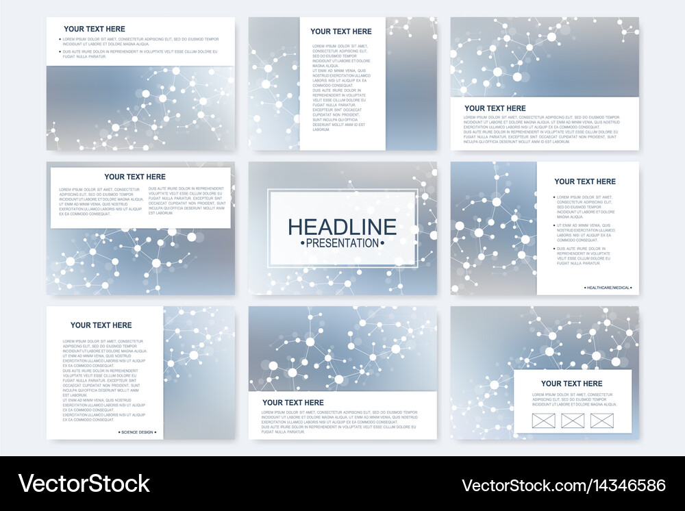 Big set of templates for presentation Royalty Free Vector