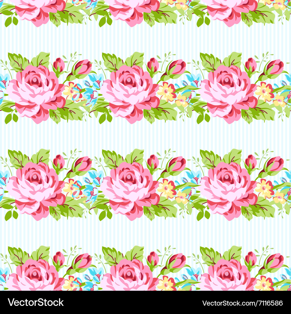 Card template with garden pink roses Royalty Free Vector
