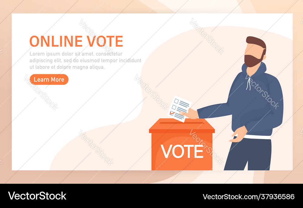 Cartoon icon character flat vote people Royalty Free Vector