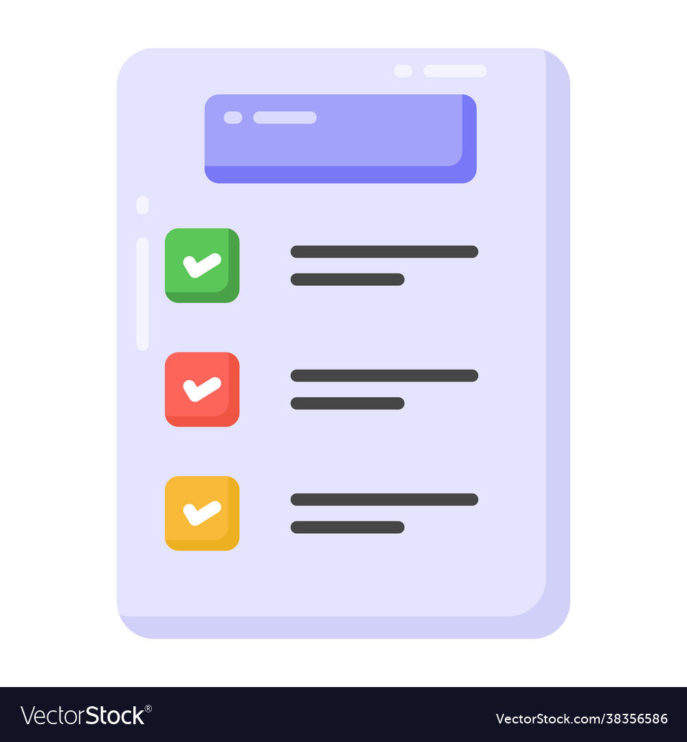 Checklist Royalty Free Vector Image - VectorStock