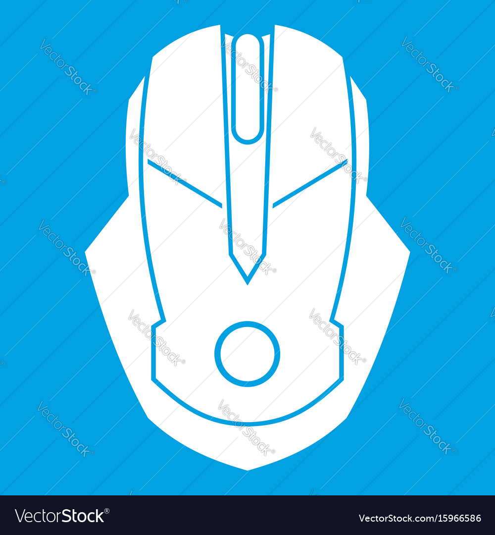 Computer mouse icon white Royalty Free Vector Image
