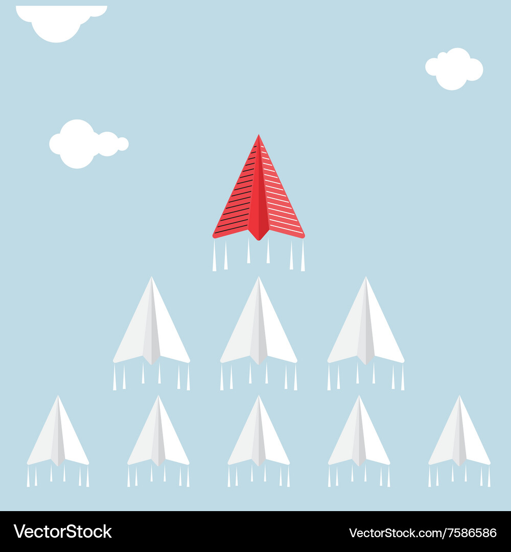 Creative paper rocket sign Royalty Free Vector Image