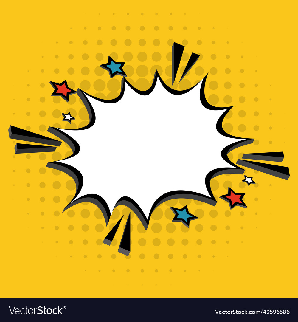 Empty comic bubble chat Royalty Free Vector Image