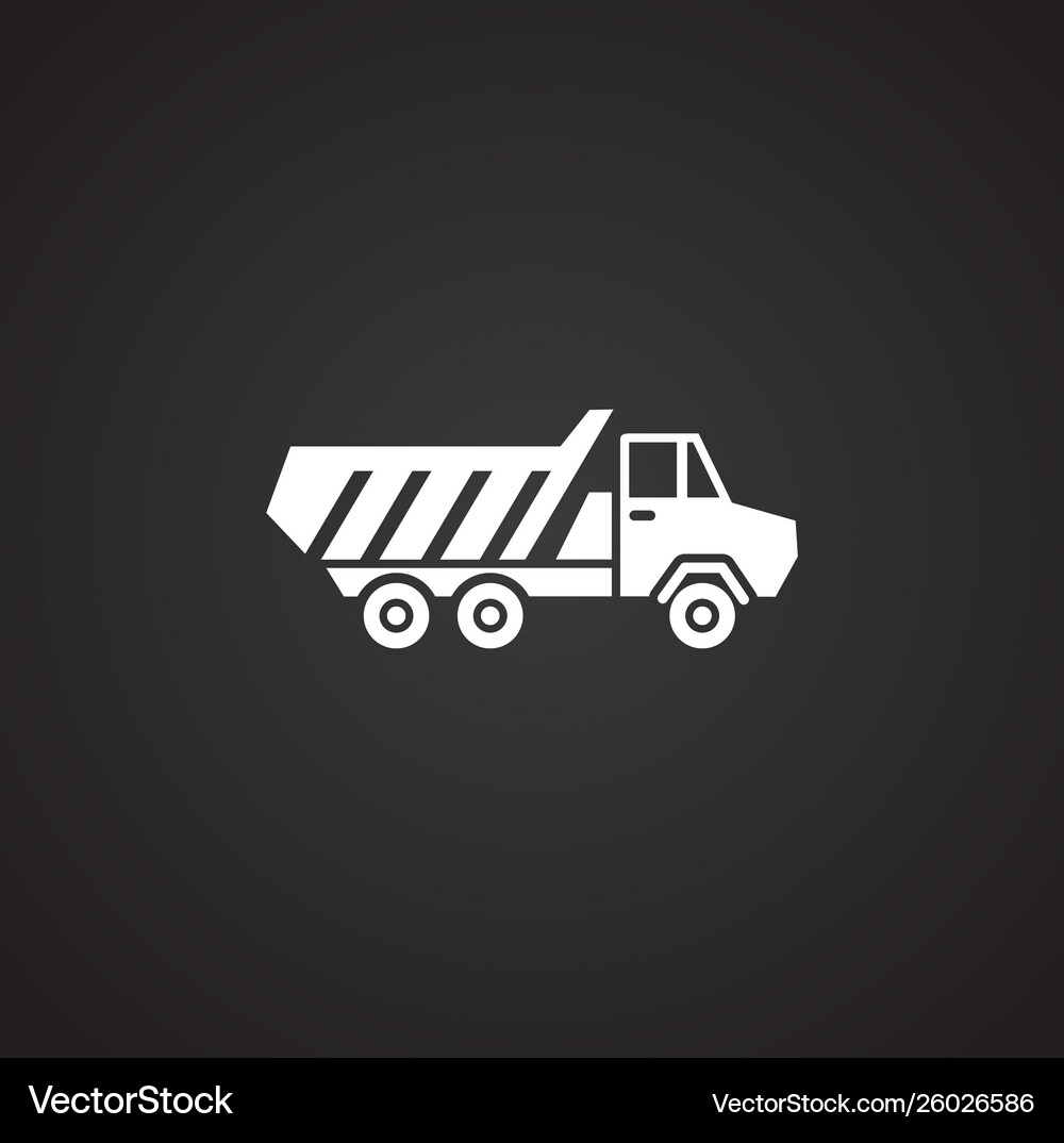 Heavy vehicle related icon on background Vector Image