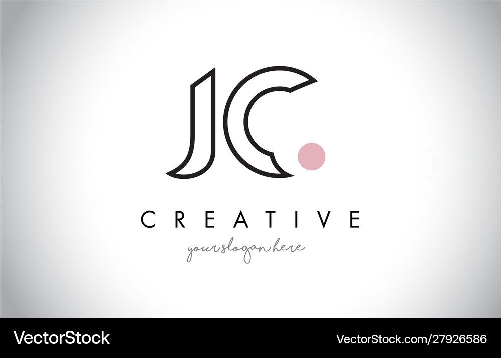 Jc letter logo design with creative modern trendy Vector Image