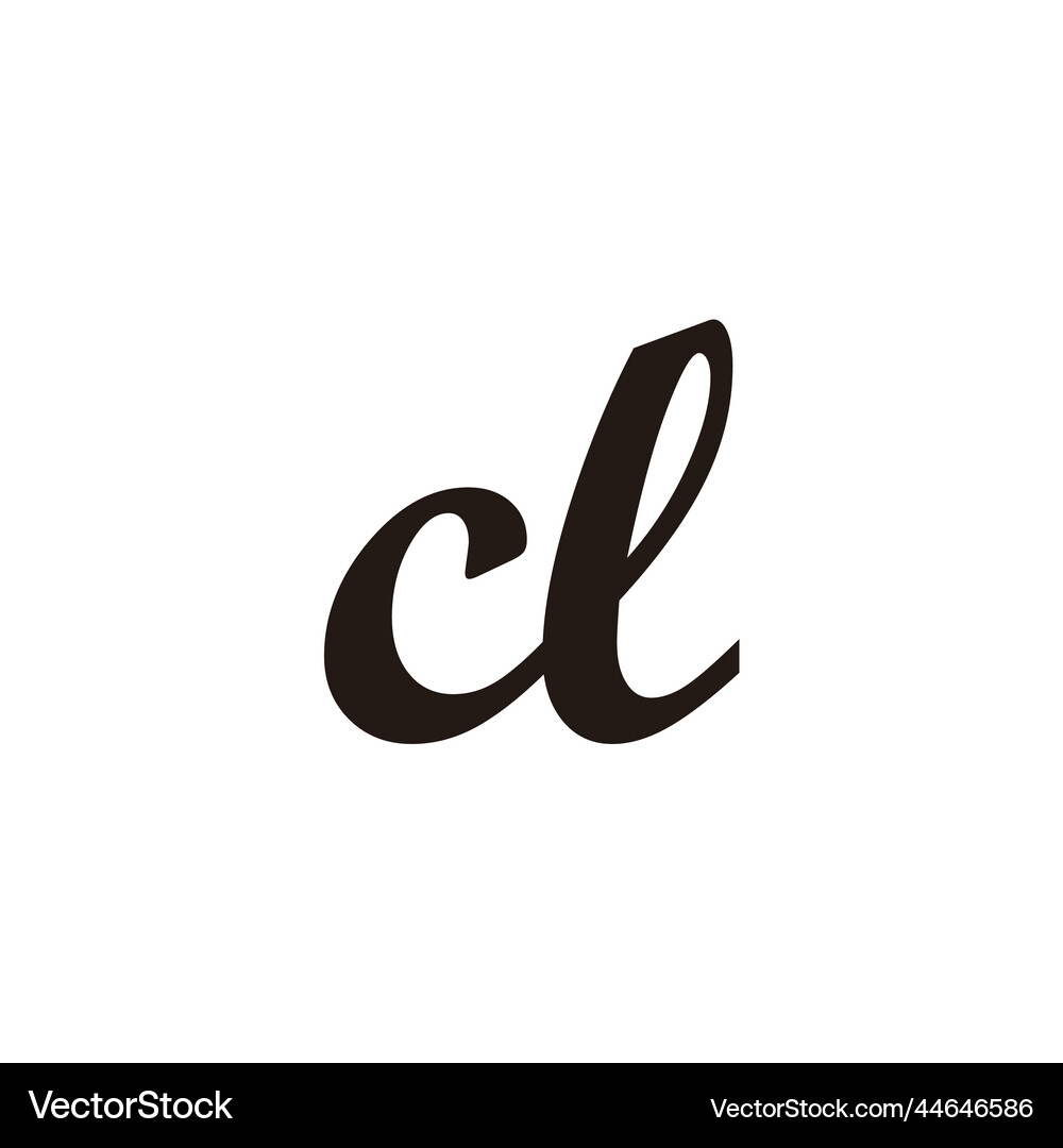 Letter cl connect geometric symbol simple logo Vector Image