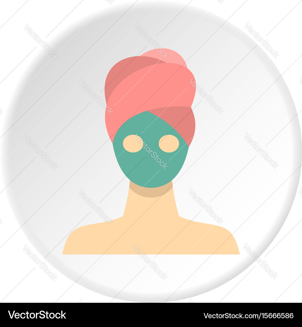 Spa facial clay mask icon circle Royalty Free Vector Image