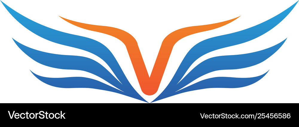 Wing logo and symbol business template Royalty Free Vector