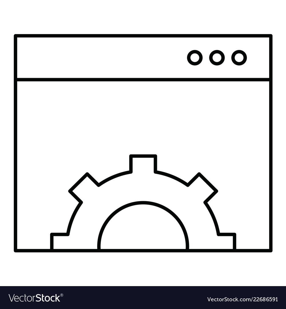 Browser setting icon in creative design Royalty Free Vector
