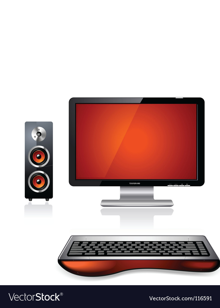 Computer workstation Royalty Free Vector Image