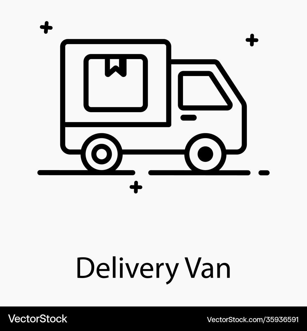 Delivery van Royalty Free Vector Image - VectorStock