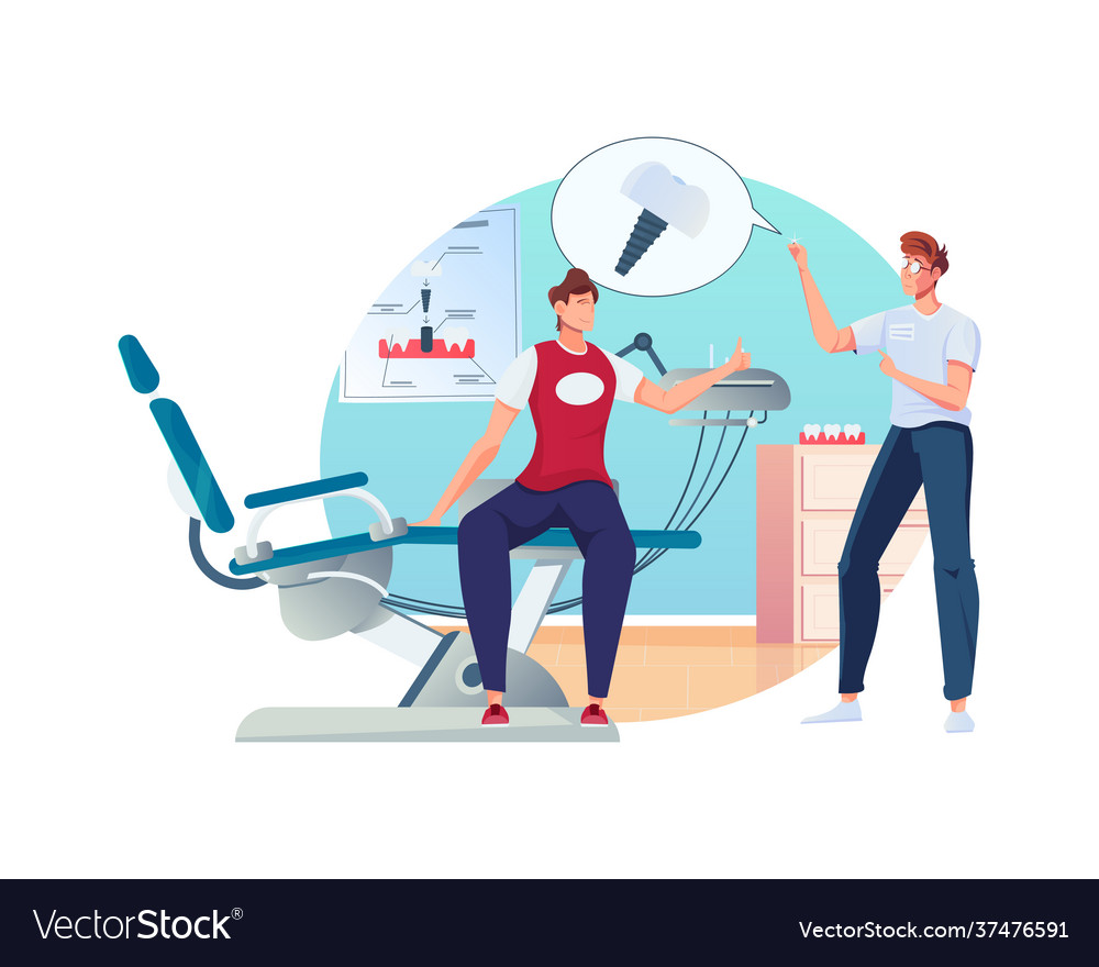 Dentistry flat composition Royalty Free Vector Image