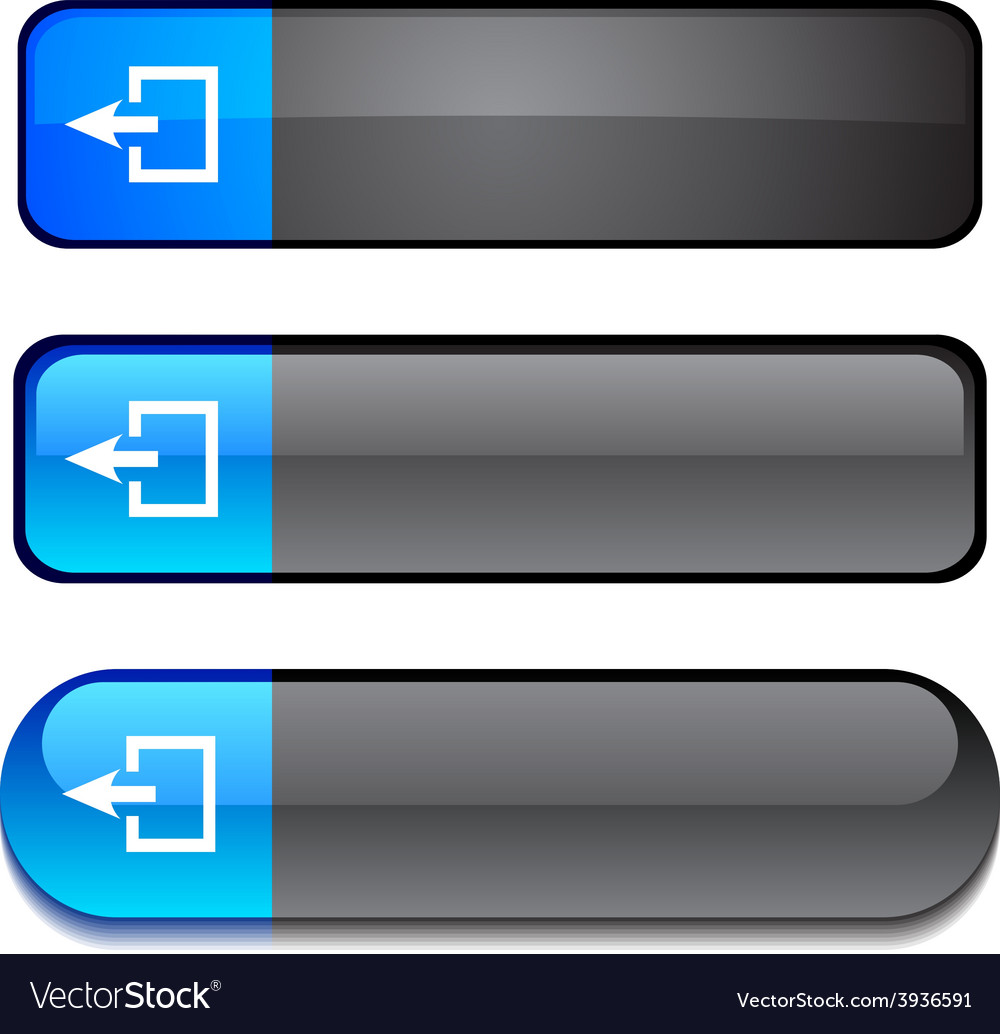 Exit button set Royalty Free Vector Image - VectorStock