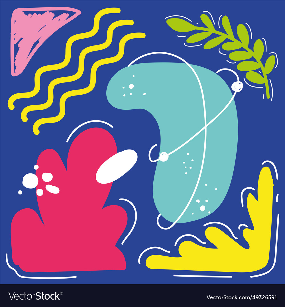 Hand drawn background with abstract Royalty Free Vector