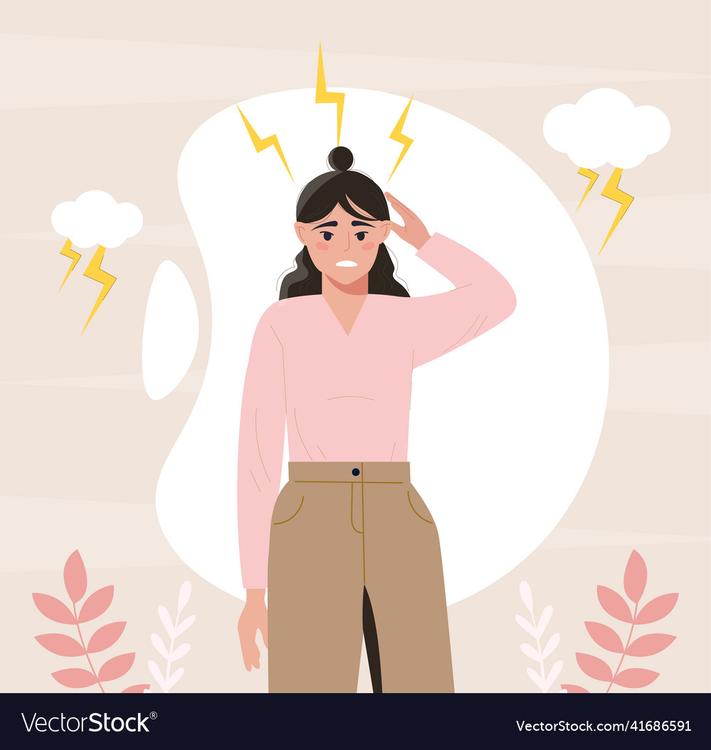 Head ache concept Royalty Free Vector Image - VectorStock