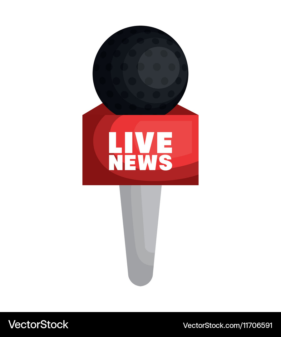Live news equipment icon Royalty Free Vector Image
