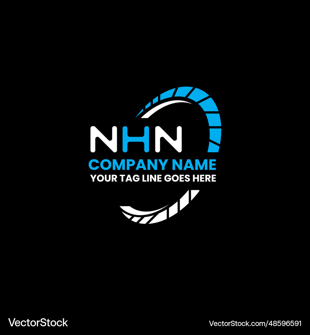 Nhn letter logo design simple and modern Vector Image