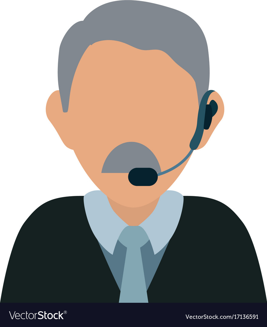 Operator man Royalty Free Vector Image - VectorStock