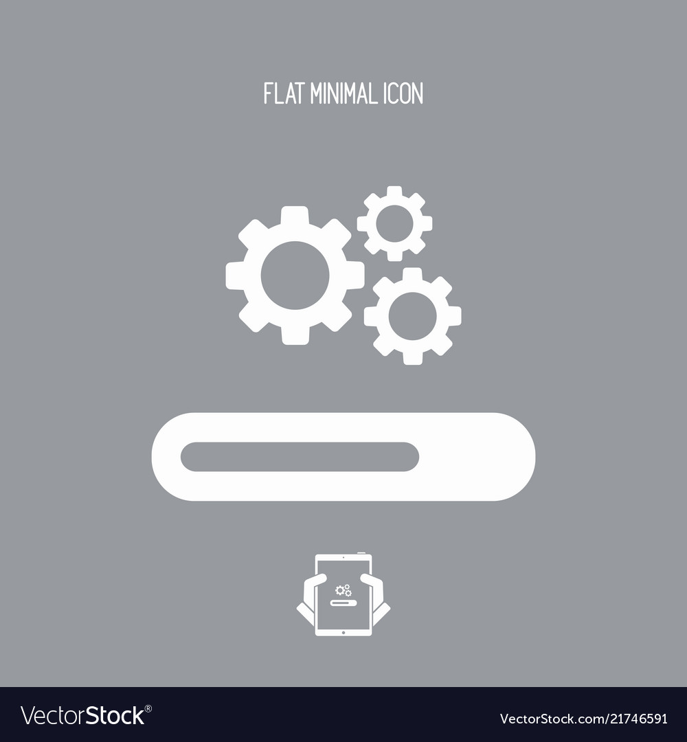 Progression process bar icon Royalty Free Vector Image