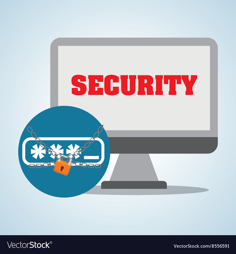 Security system design warning and technology Vector Image