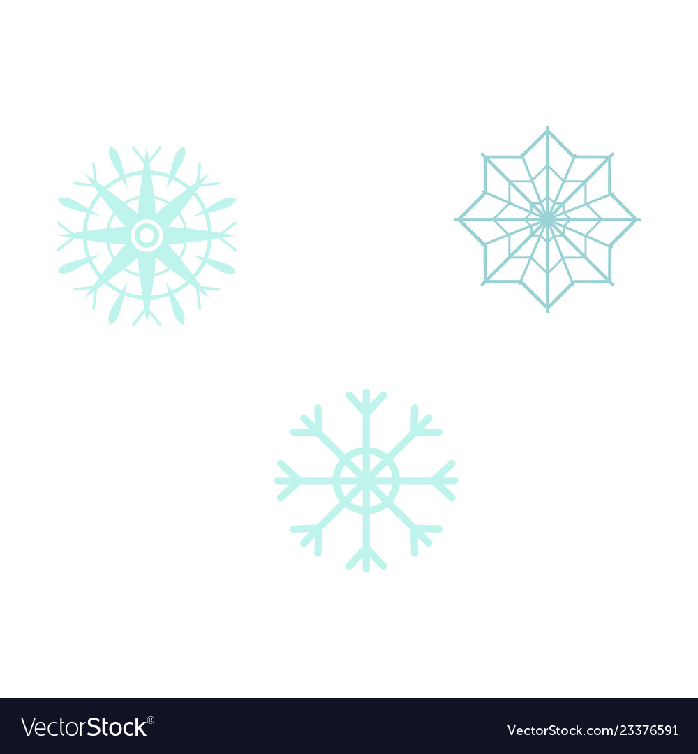 Snowflakes set - simple Royalty Free Vector Image