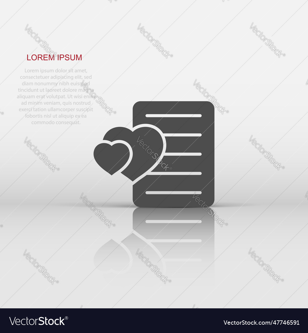 Wishlist icon in flat style like document Vector Image