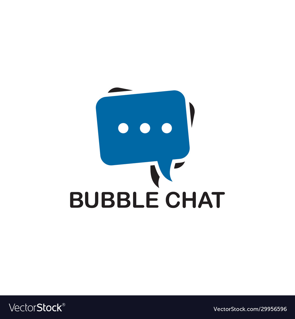 Bubble chat logo design template Royalty Free Vector Image