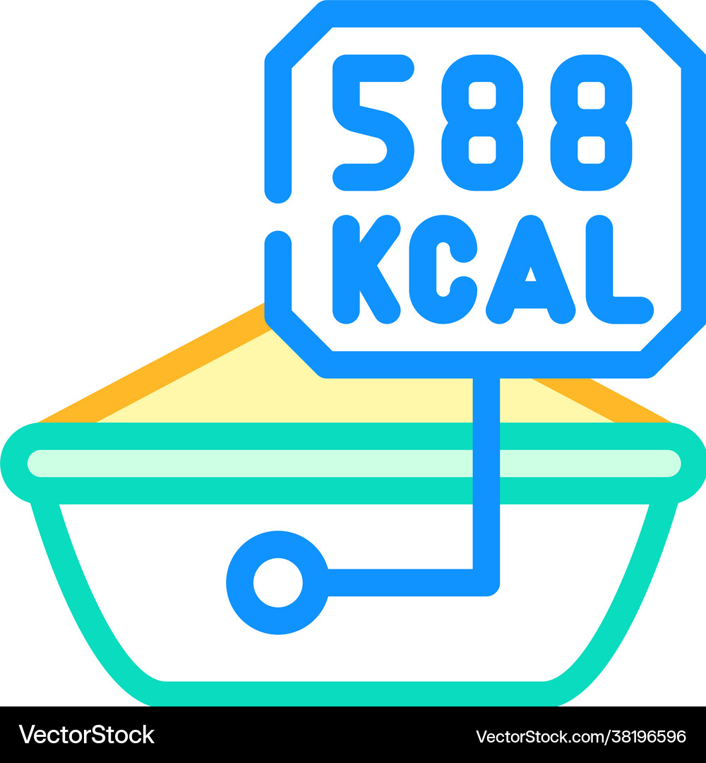 Calorie content peanut butter color icon Vector Image