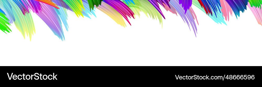 Colorful spectrum abstract brush strokes Vector Image