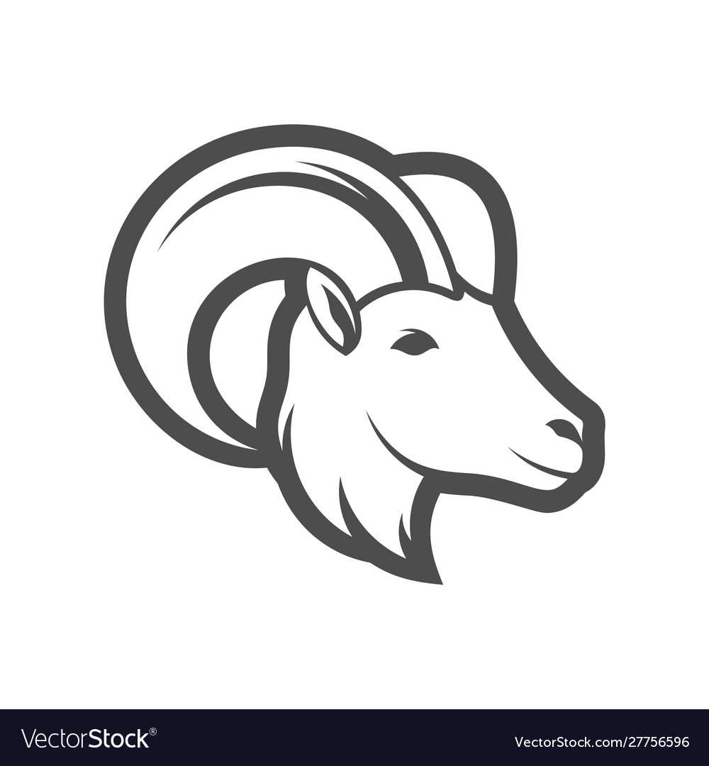 Goat logo design template Royalty Free Vector Image