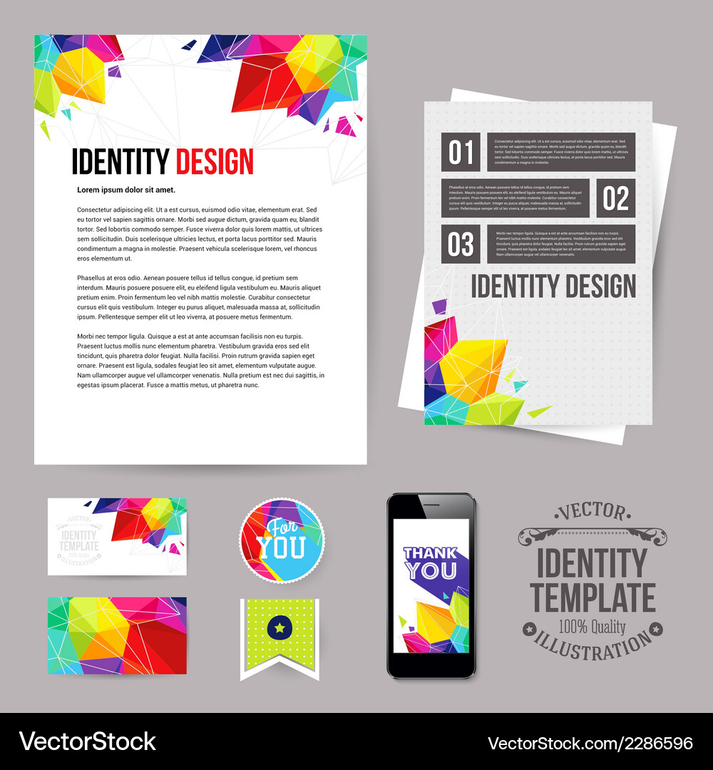 Identity design for your business geometric style Vector Image