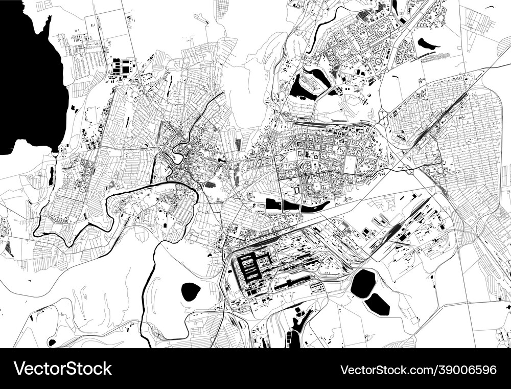 Map city kryvyi rih ukraine Royalty Free Vector Image