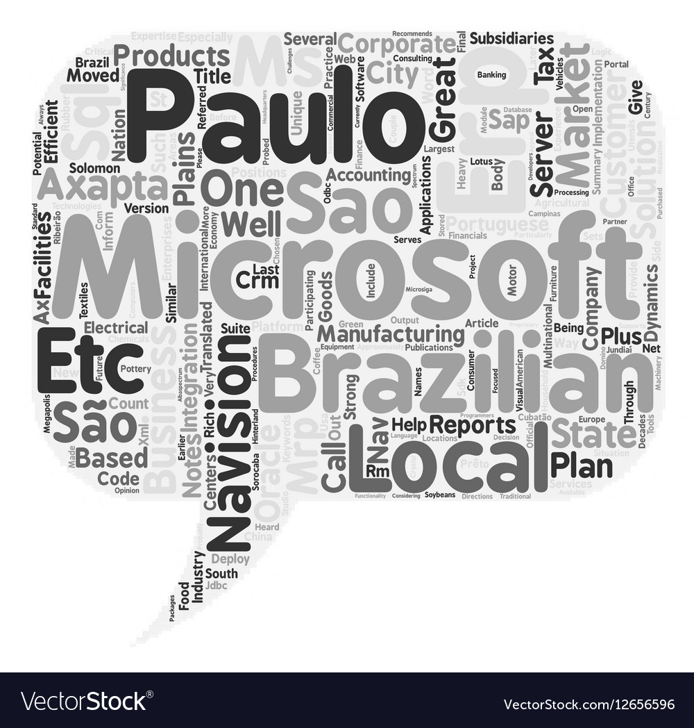 Microsoft Navision Implementation Integration Vector Image