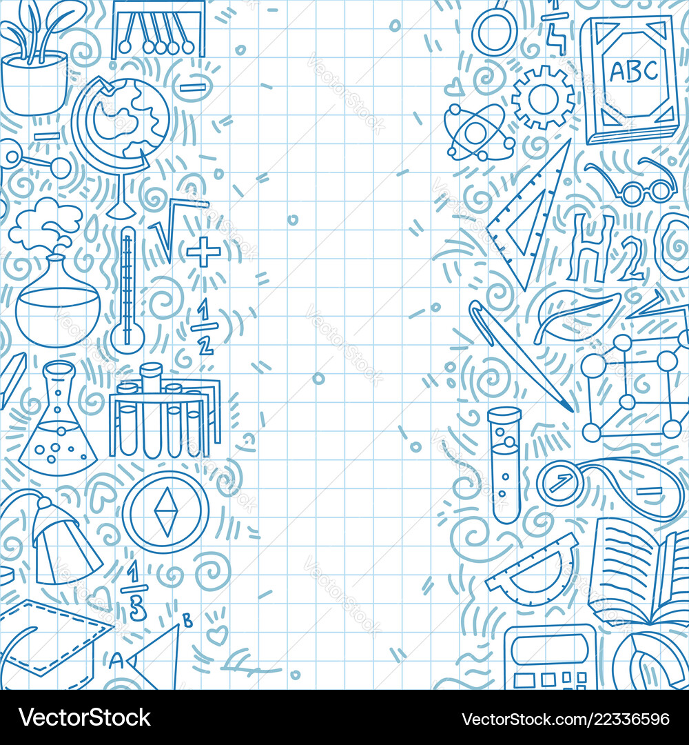 Welcome back to school hand drawn supply doodles Vector Image