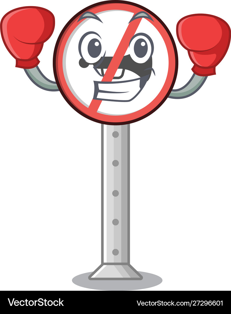 Boxing no honking isolated with cartoon Royalty Free Vector