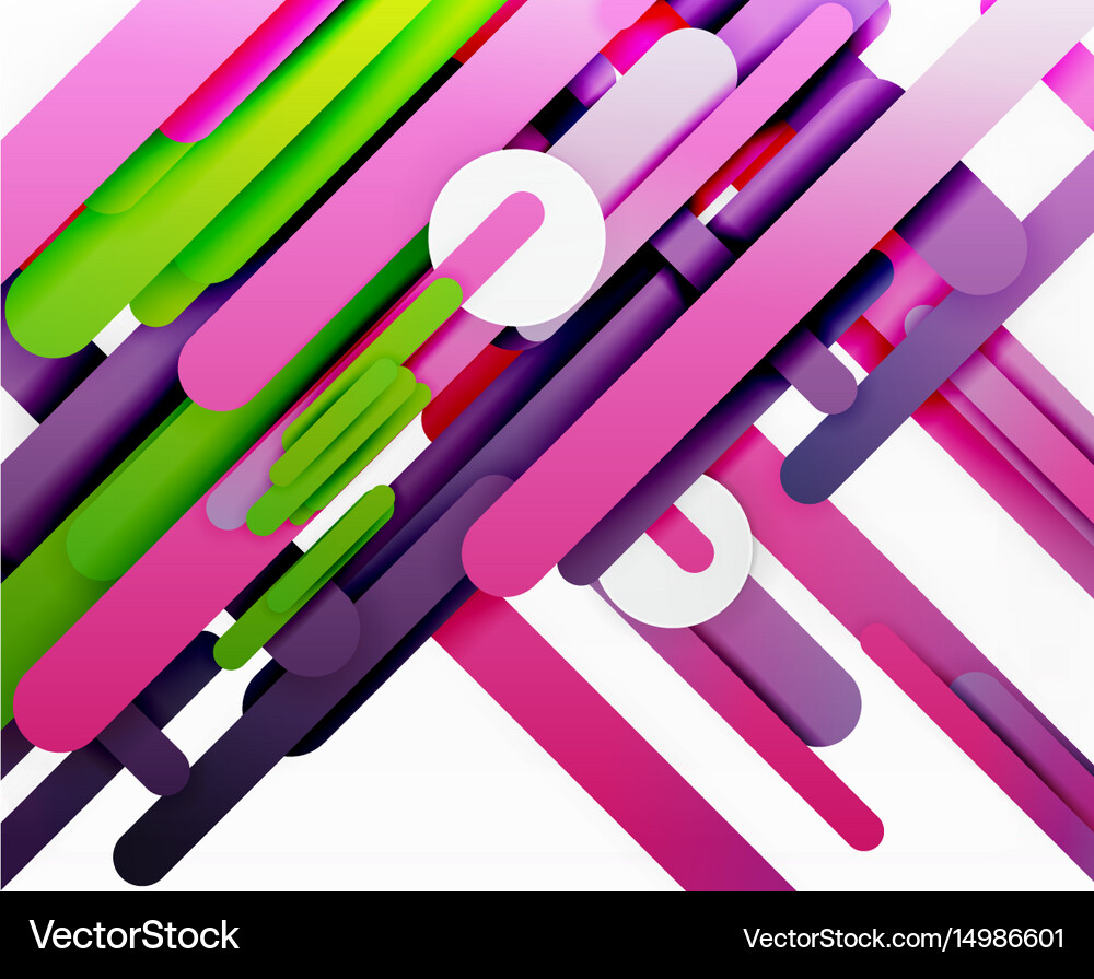 Cut 3d paper color straight lines abstract Vector Image
