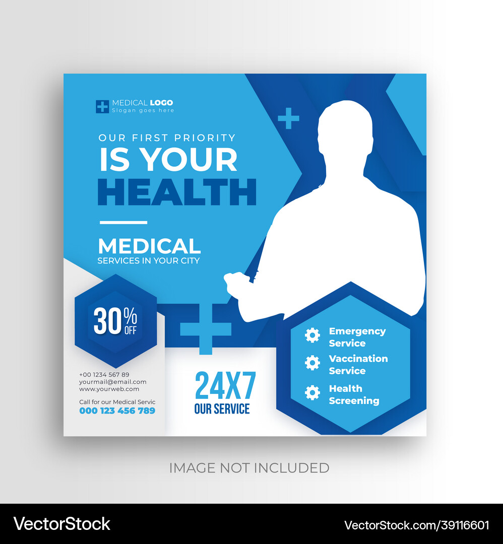 Health-social-media-post Royalty Free Vector Image