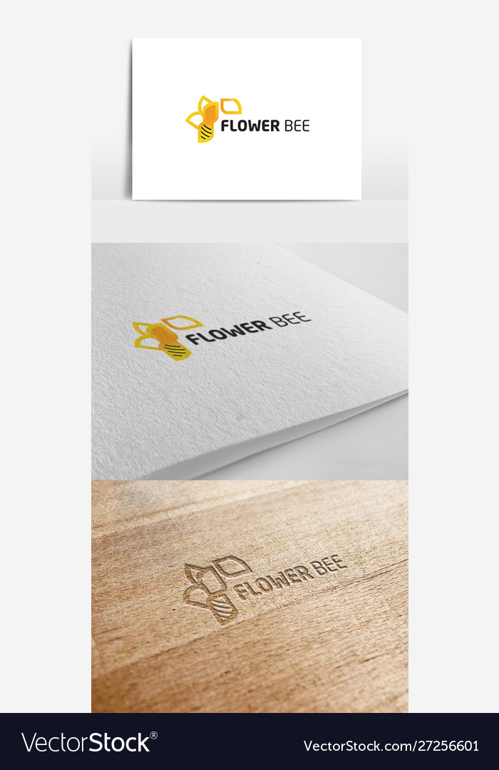 Logo that combines two objects namely bee shape Vector Image
