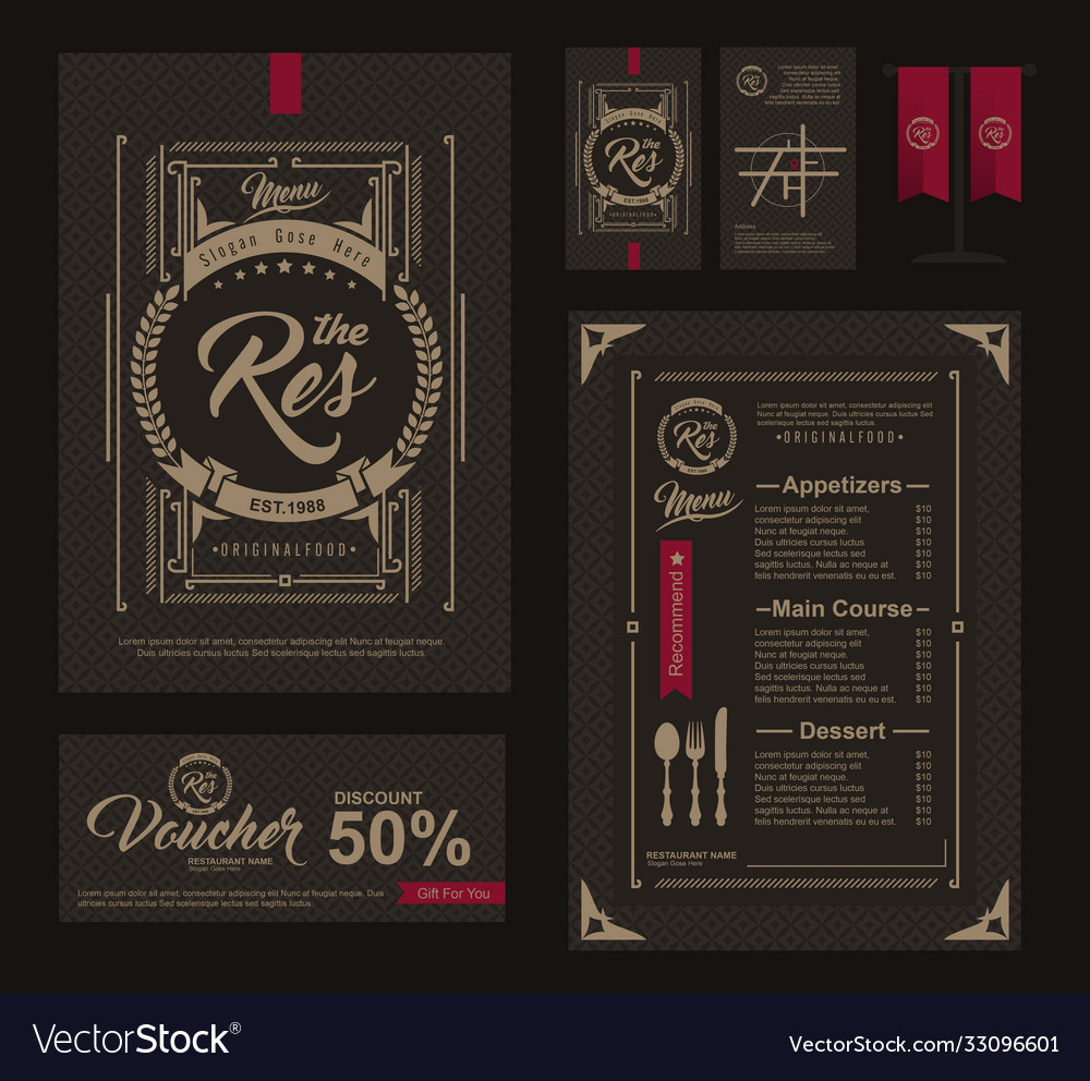 Menu Royalty Free Vector Image - VectorStock